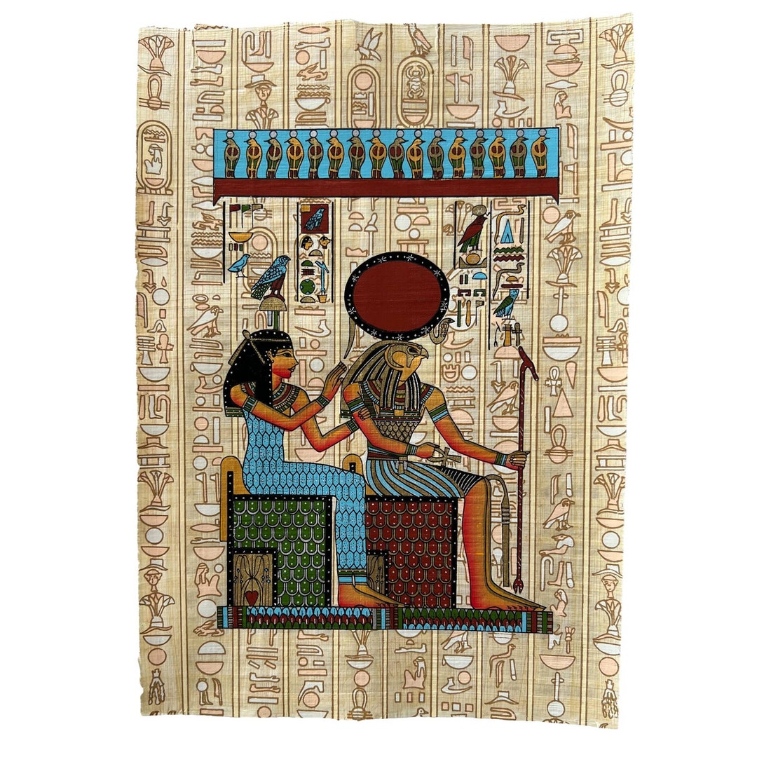 God Horus • God of Power and Protection • Goddess Hathore • Papyrus ...