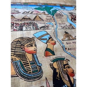 Hand-painted Papyrus Maps of Ancient Egypt, Journey Through the Ages ...