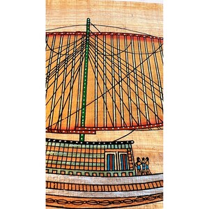 Sailing Boat of Ancient Egyptian, Egypt Papyrus Art Wall Decor, 17x13 ...