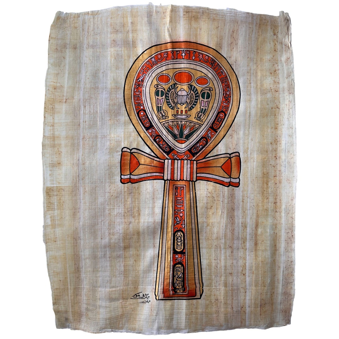 Egyptian Ankh Papyrus Paintings, Artistry Inspired by Ancient Mystique ...