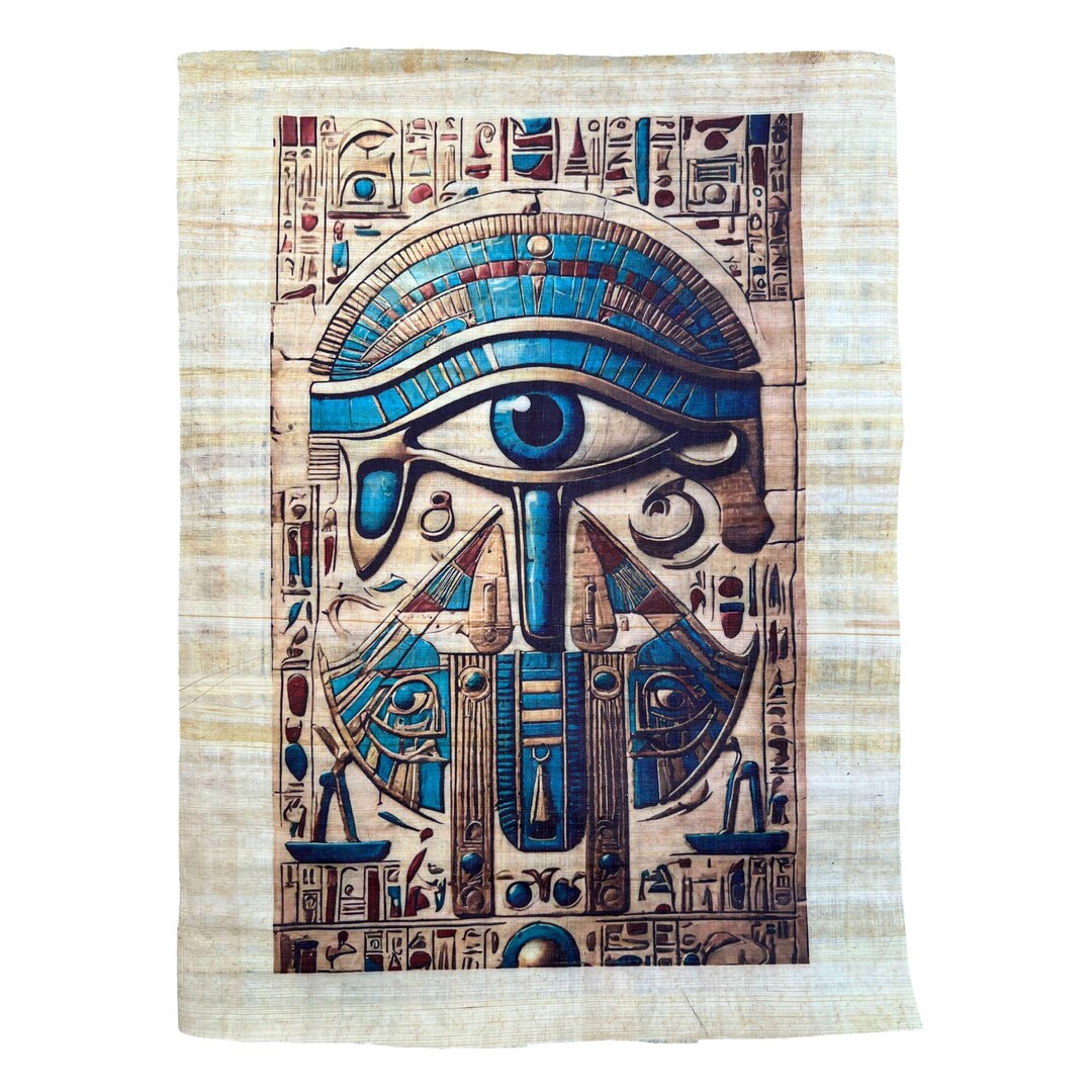 Egyptian Eye Papyrus Print: Pyramid All Seeing Eye Wall Decor - Etsy
