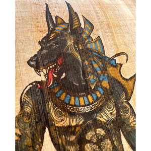 Egyptian God Anubis With A Weapon Illustration Printing on Egyptian ...