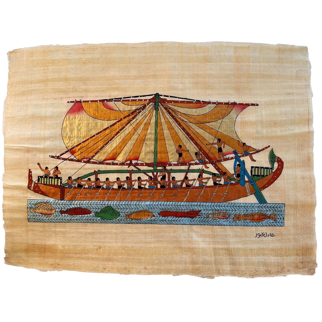 The Sailing Boat of Pharaoh Hatshepsut on Nile, Ancient Egyptian ...