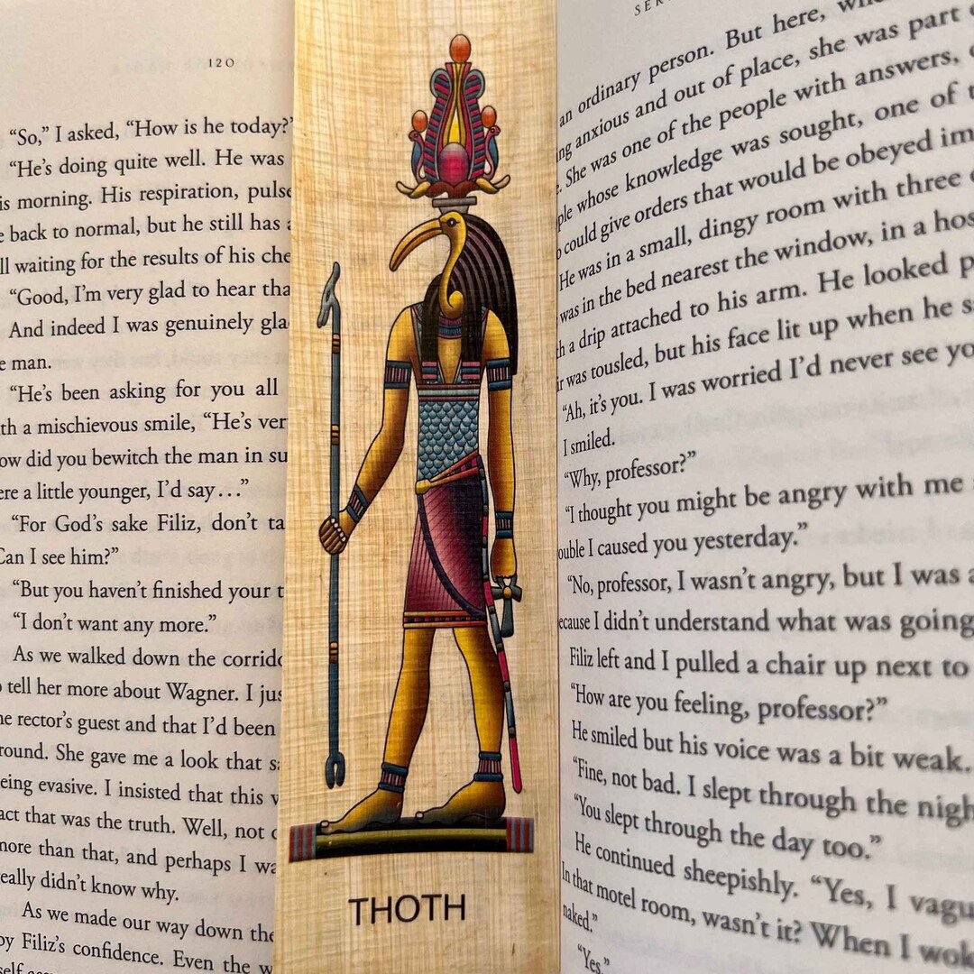 THOTH Bookmark • God of Wisdom, Scribes, and Writing • Egyptian Papyrus ...