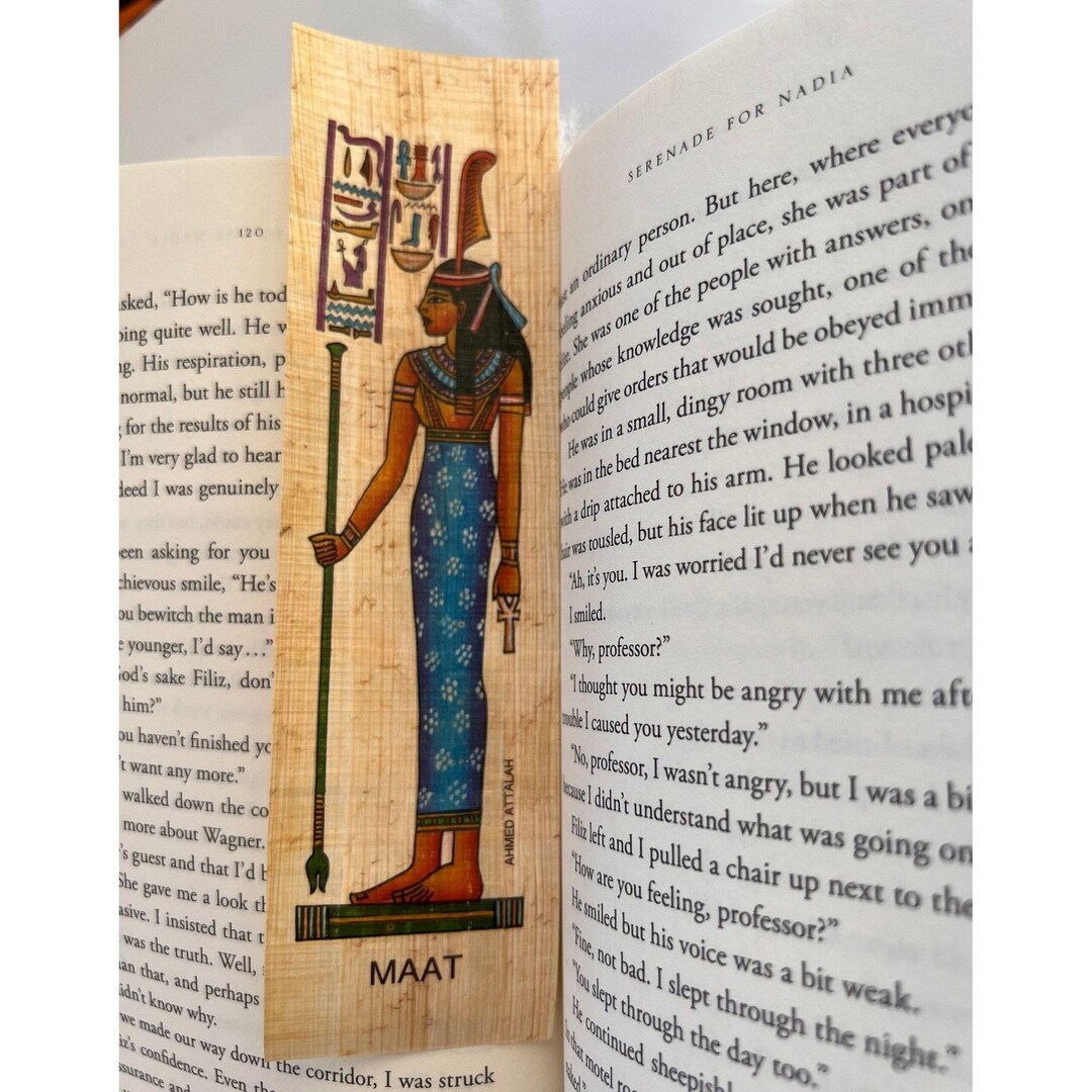 Maat Goddess Papyrus Bookmark • Ancient Egypt Art - Etsy