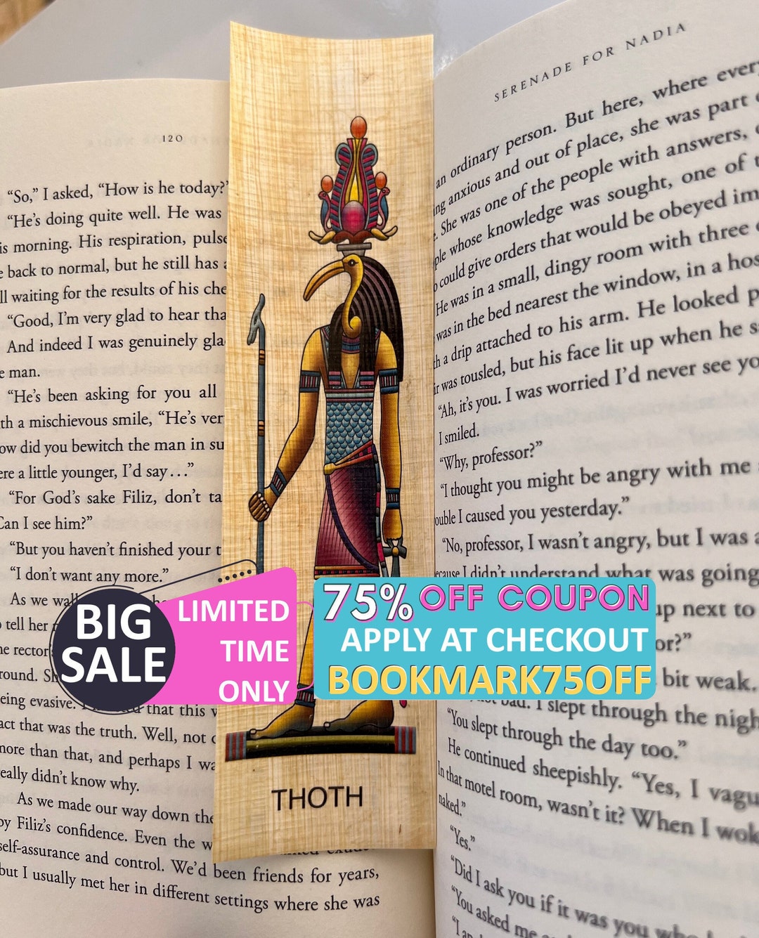THOTH Bookmark God of Wisdom Scribes and Writing - Etsy