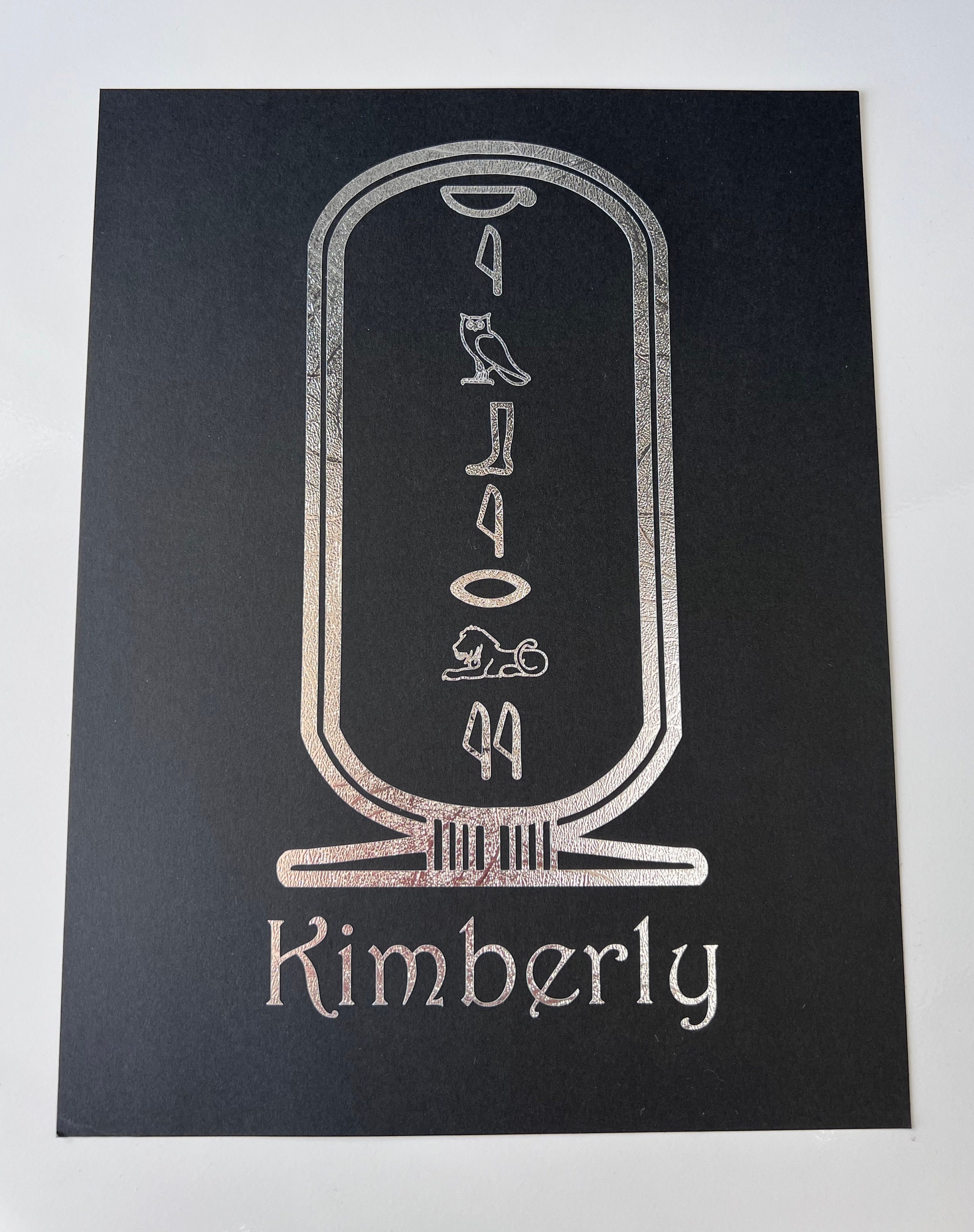 Name Cartouche Hieroglyphics Symbols Black/textured Silver - Etsy UK