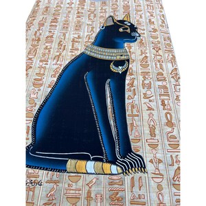 Bastet Egyptian Papyrus Artwork – Handcrafted Hieroglyphic Genuine ...