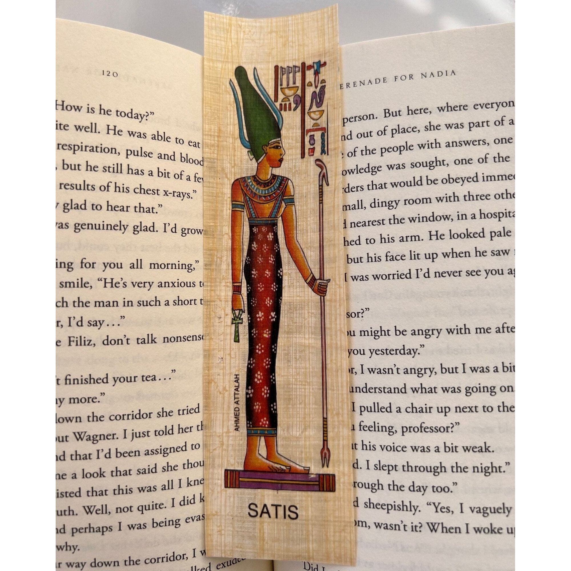 Satis Papyrus Bookmark • Ancient Egypt Nile Goddess - Etsy