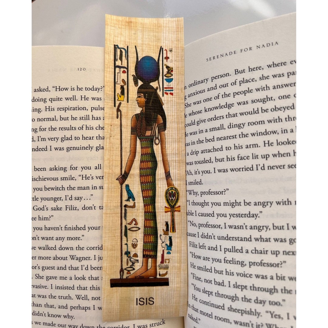 ISIS Bookmark • Goddess of Life and Magic • Papyrus Paper • Egyptian ...