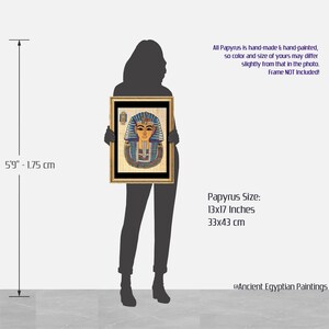 King Tut Tutankhamun on Original Papyrus Paper • Hand Made in Egypt ...