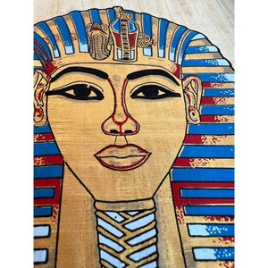 King Tut Tutankhamun on Original Papyrus Paper • Hand Made in Egypt ...