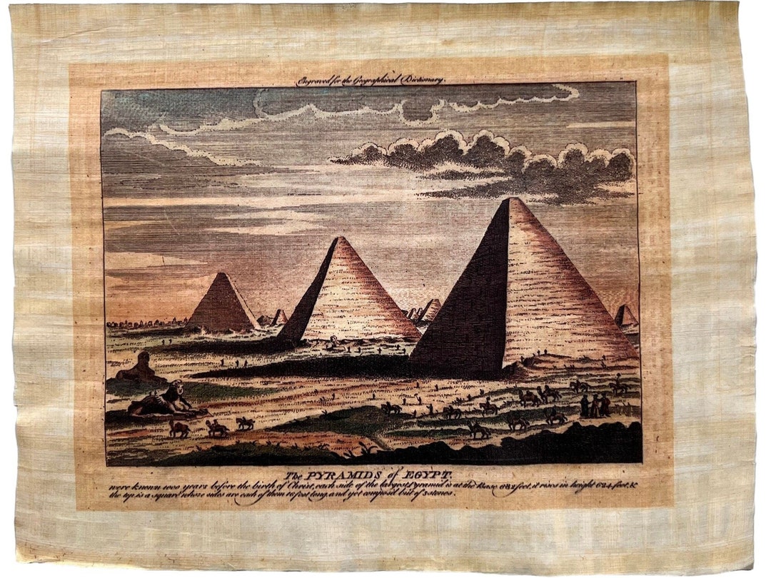 Egyptian Pyramids Print, Giza, Handmade Papyrus Wall Art (17x13 Inches - 43x33 Cm) - Etsy
