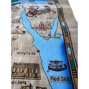 Hand-painted Papyrus Maps of Ancient Egypt, Journey Through the Ages ...
