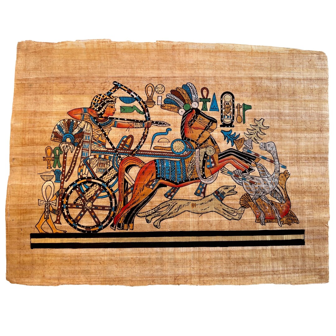 Ancient Egyptian the Great Pharaoh Ramses II Hunting in His Chariot ...