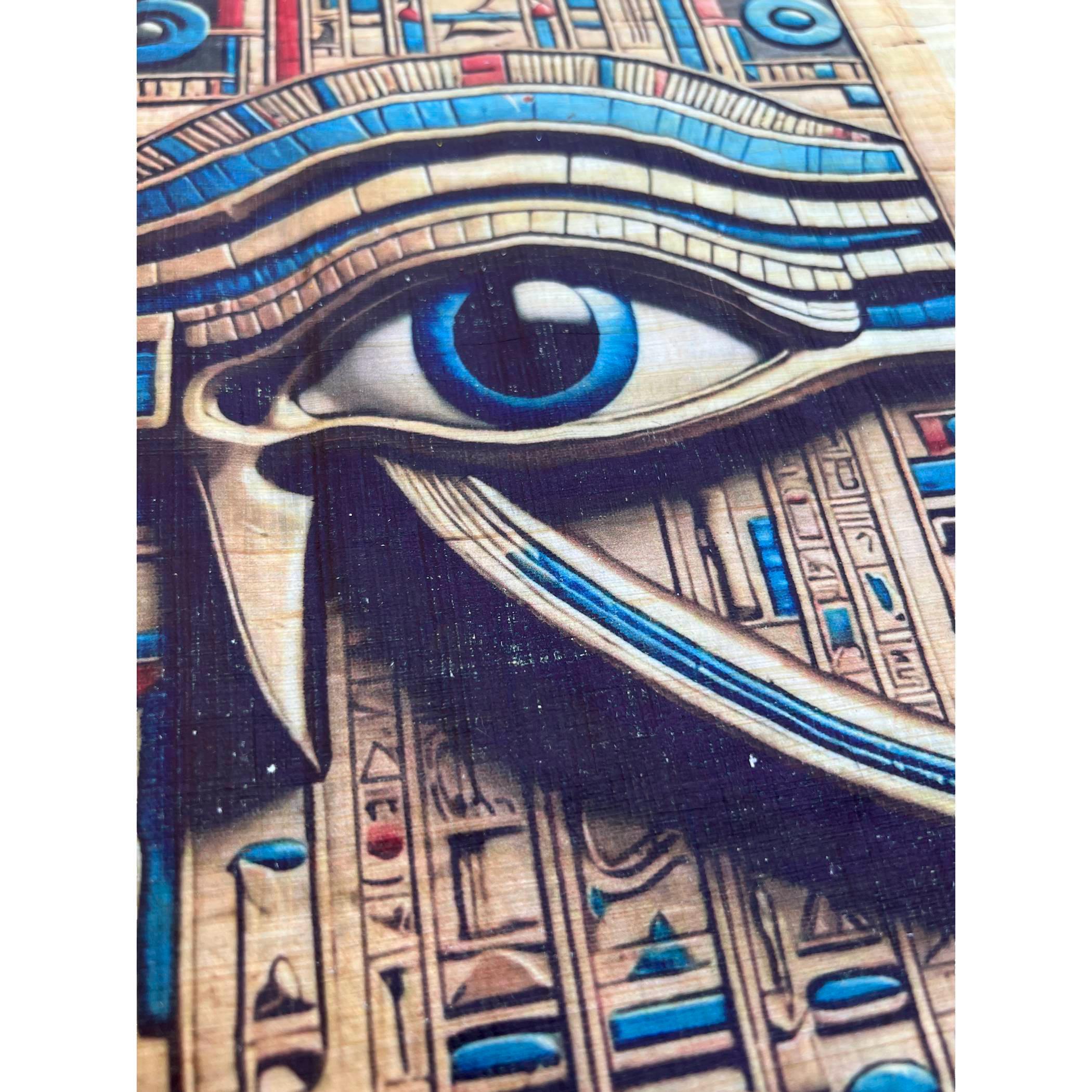 Eye of Horus Papyrus Art: Egyptian Hieroglyphics Wall Decor - Etsy