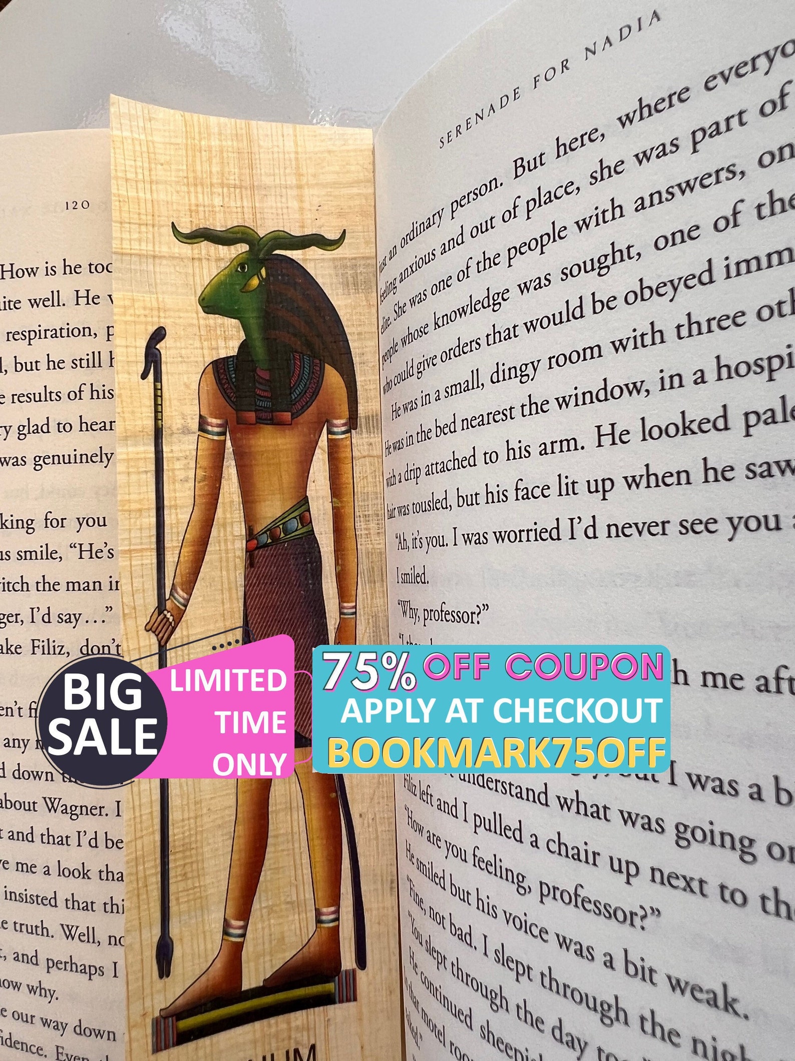 Khnum Bookmark: Ancient Egyptian God Papyrus Bookmark - Etsy