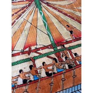 Hatshepsut Punt Boat, Handmade Papyrus Painting (13x9 Inches - 30x20 Cm ...