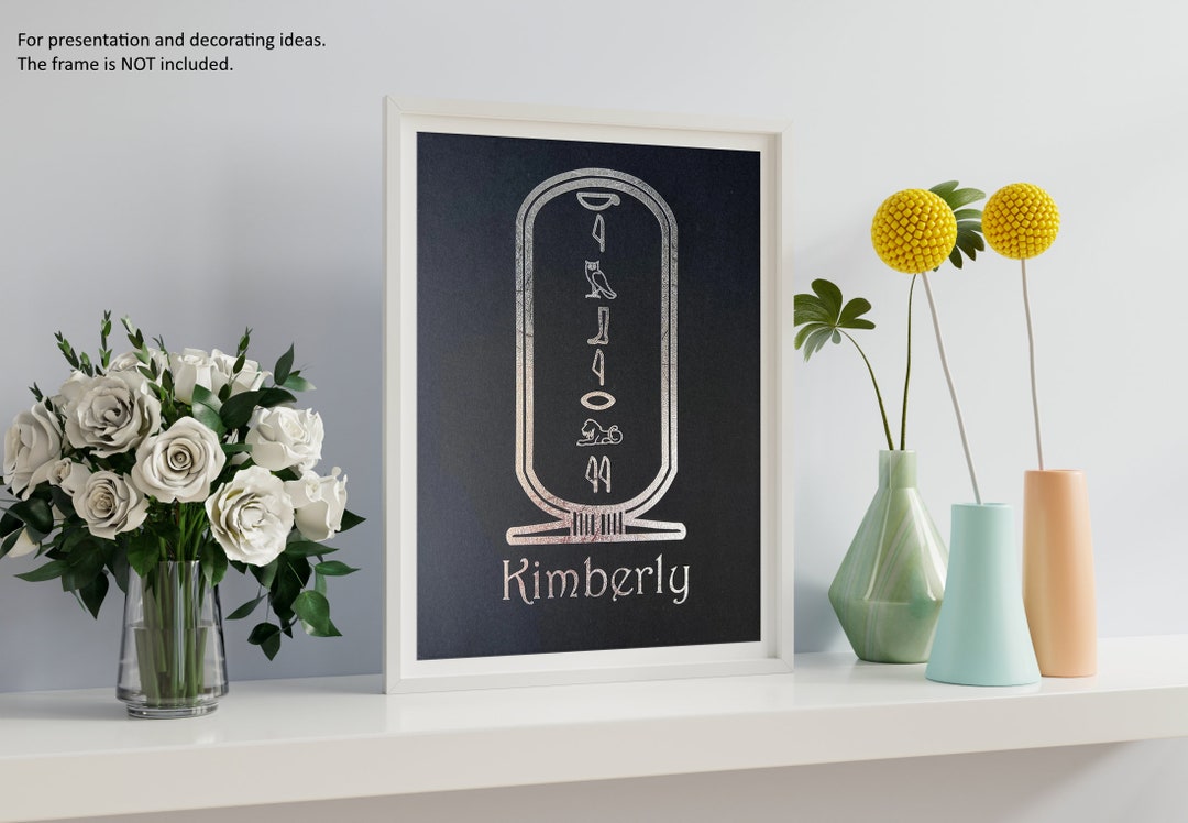 Name Cartouche Hieroglyphics Symbols - Black/textured Silver - Custom ...