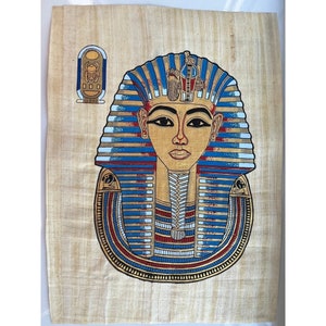 King Tut Tutankhamun on Original Papyrus Paper • Hand Made in Egypt ...