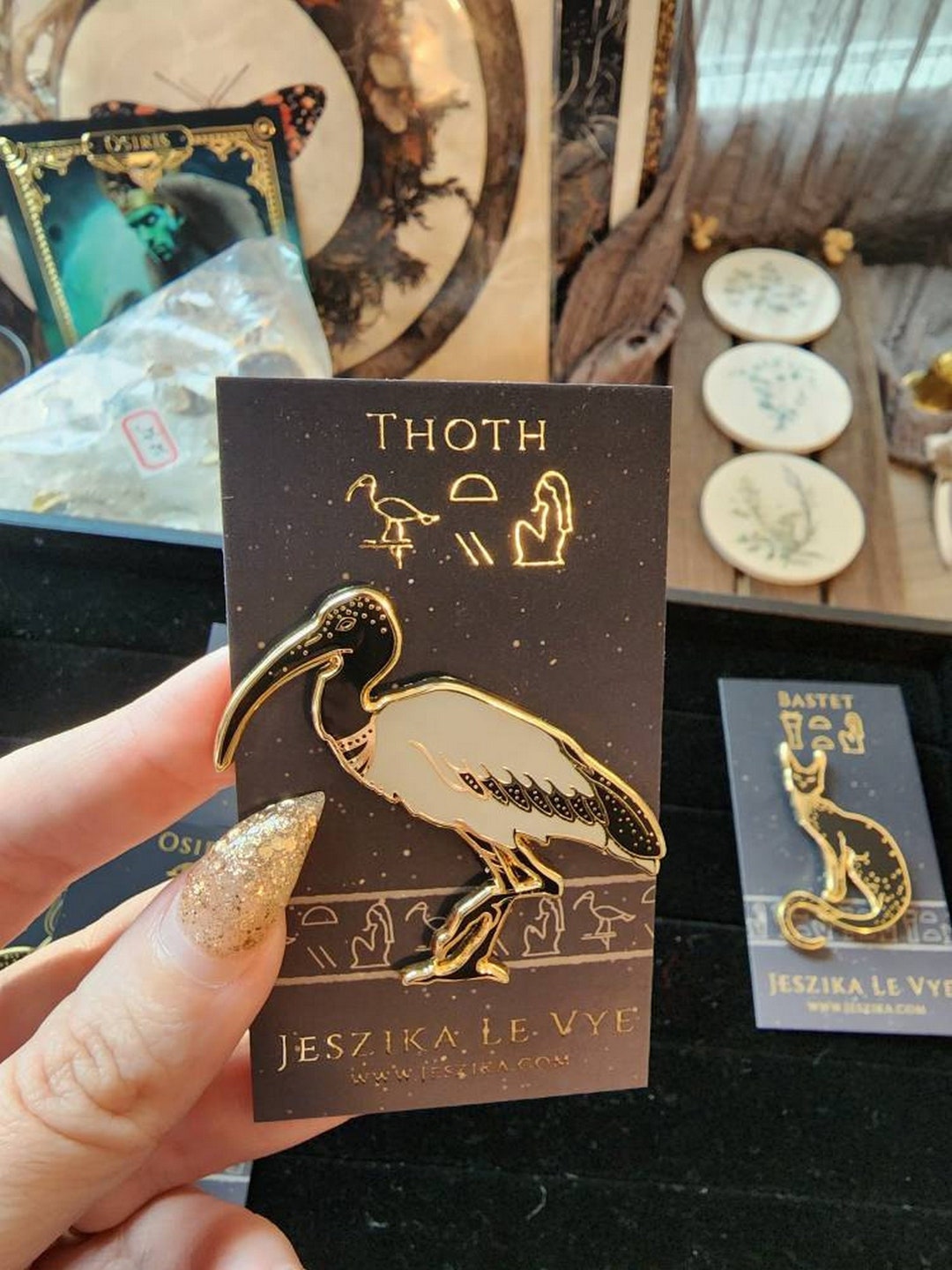 Thoth Pins Ibis Bird Pins Egyptian Mystery Pins Pin for Goths Tehuty ...
