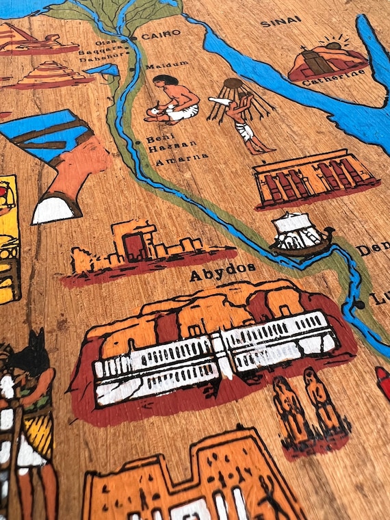 Ancient Egyptian Nile River Map
