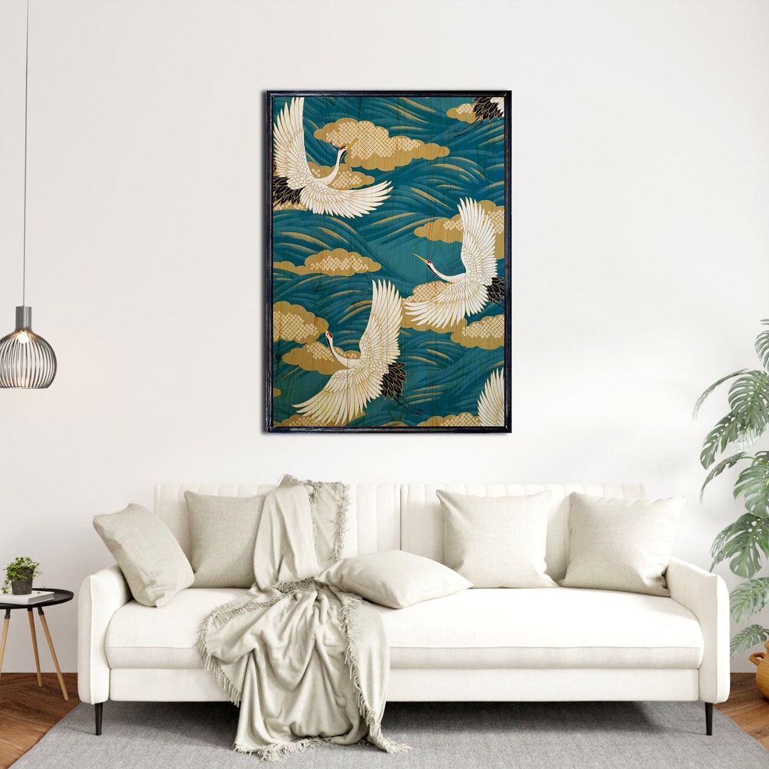 Stork Wall Art, Bedroom Wall Decor, Office Wall Decor, Abstract Wall ...