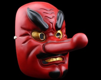 Classic Japanese Tengu Mask - Etsy