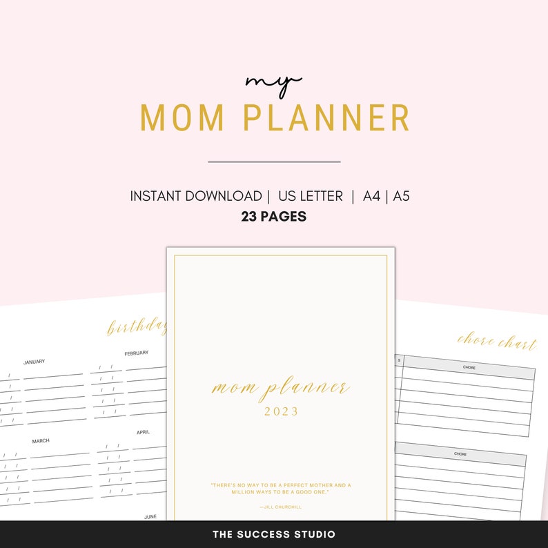 Mom Planner, Family Planner, Mom Journal, Cleaning Planner, Digital ...