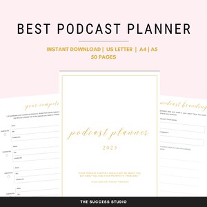 Podcast Planner, Content Calendar, Podcast Template, Content Planner ...