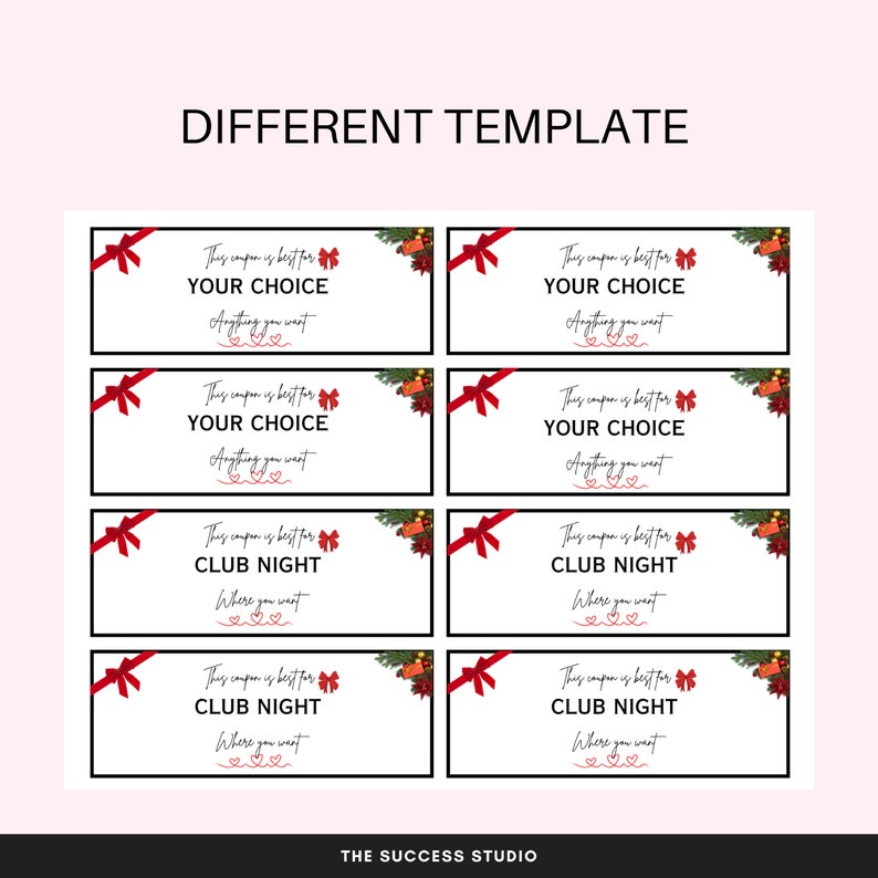 Christmas Coupon Book EDITABLE, Printable Coupon Book Template, Custom ...