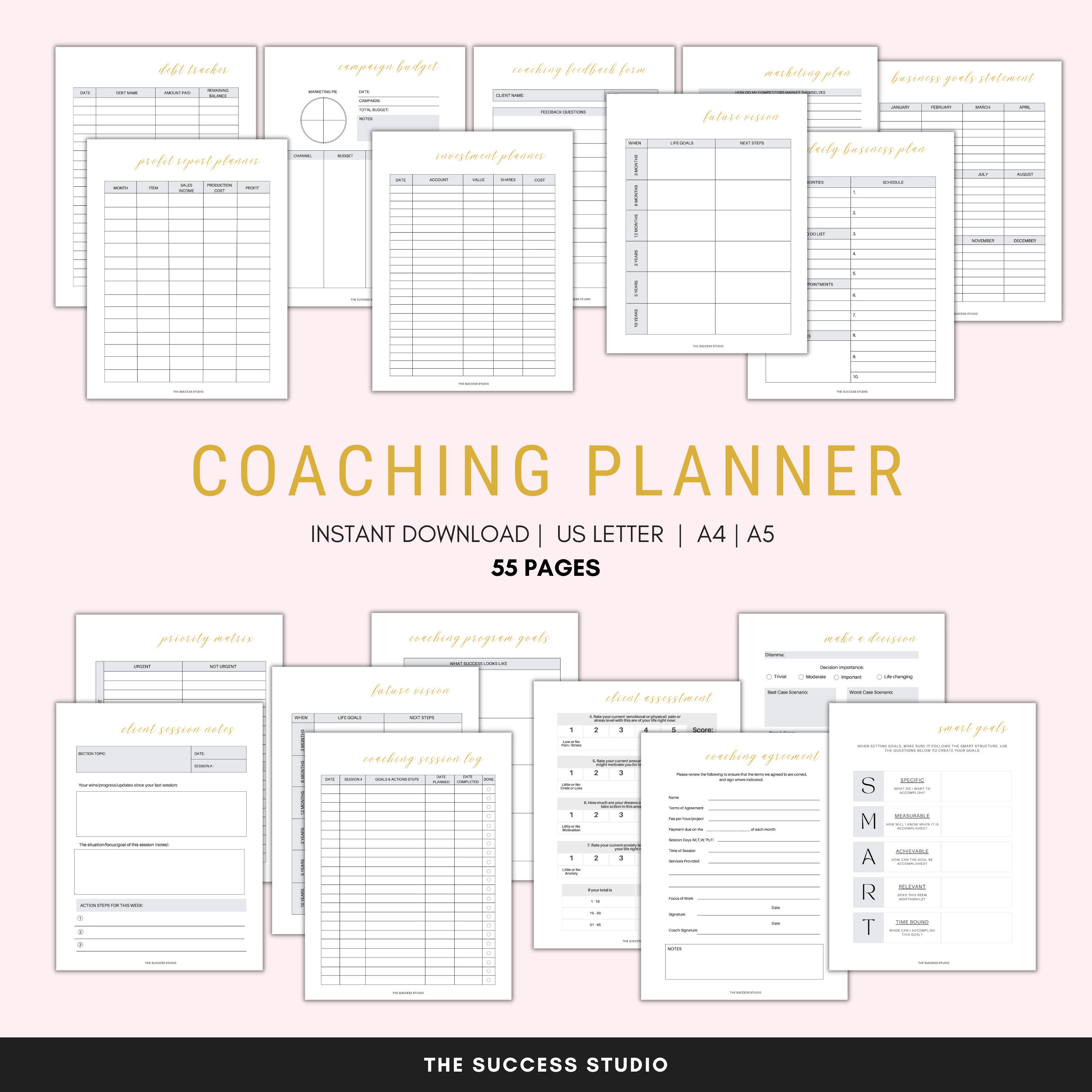 Coaching Planner Printable | Printable Life Coach Journal Pages ...