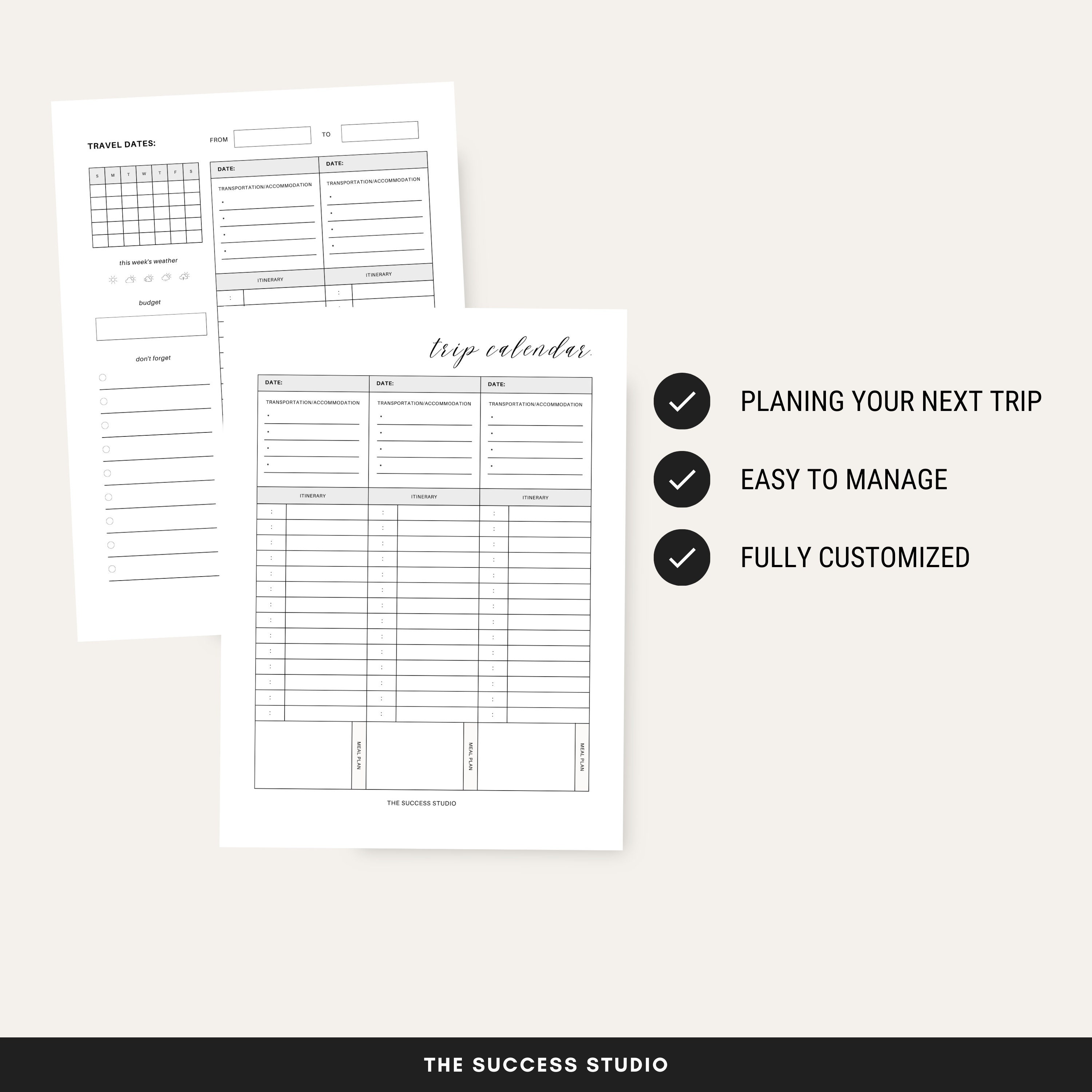 Editable Travel Planner Travel Itinerary Template Travel - Etsy