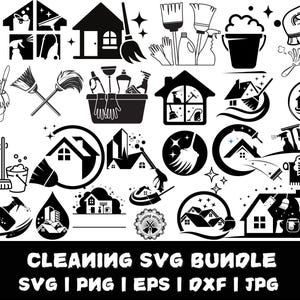 Cleaning Svg Bundle, House Cleaning Files, Cleaning Service Svg, Vector ...