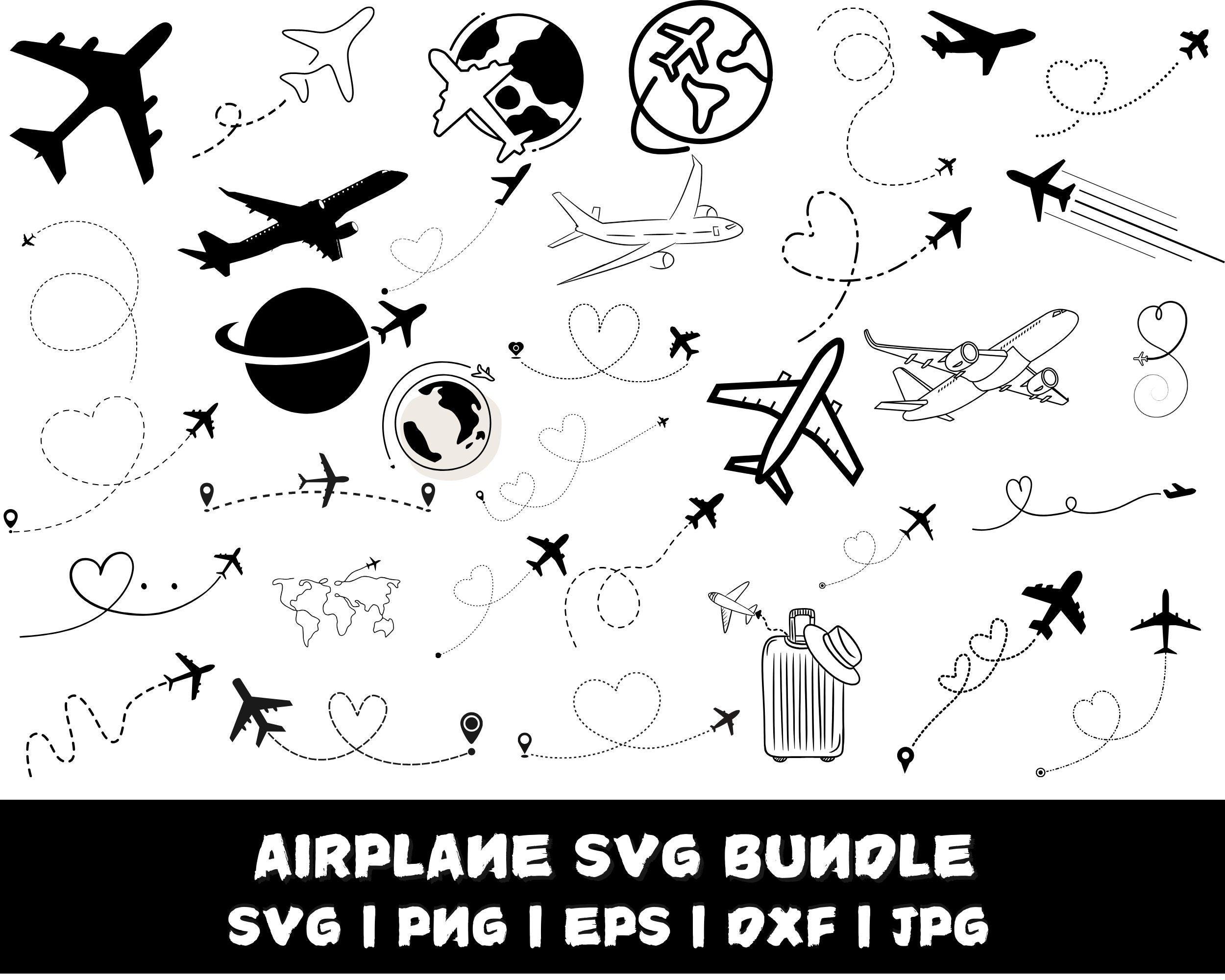 Flugzeug svg, Flugzeug Clipart, Reise svg, Flugzeug Silhouette ...
