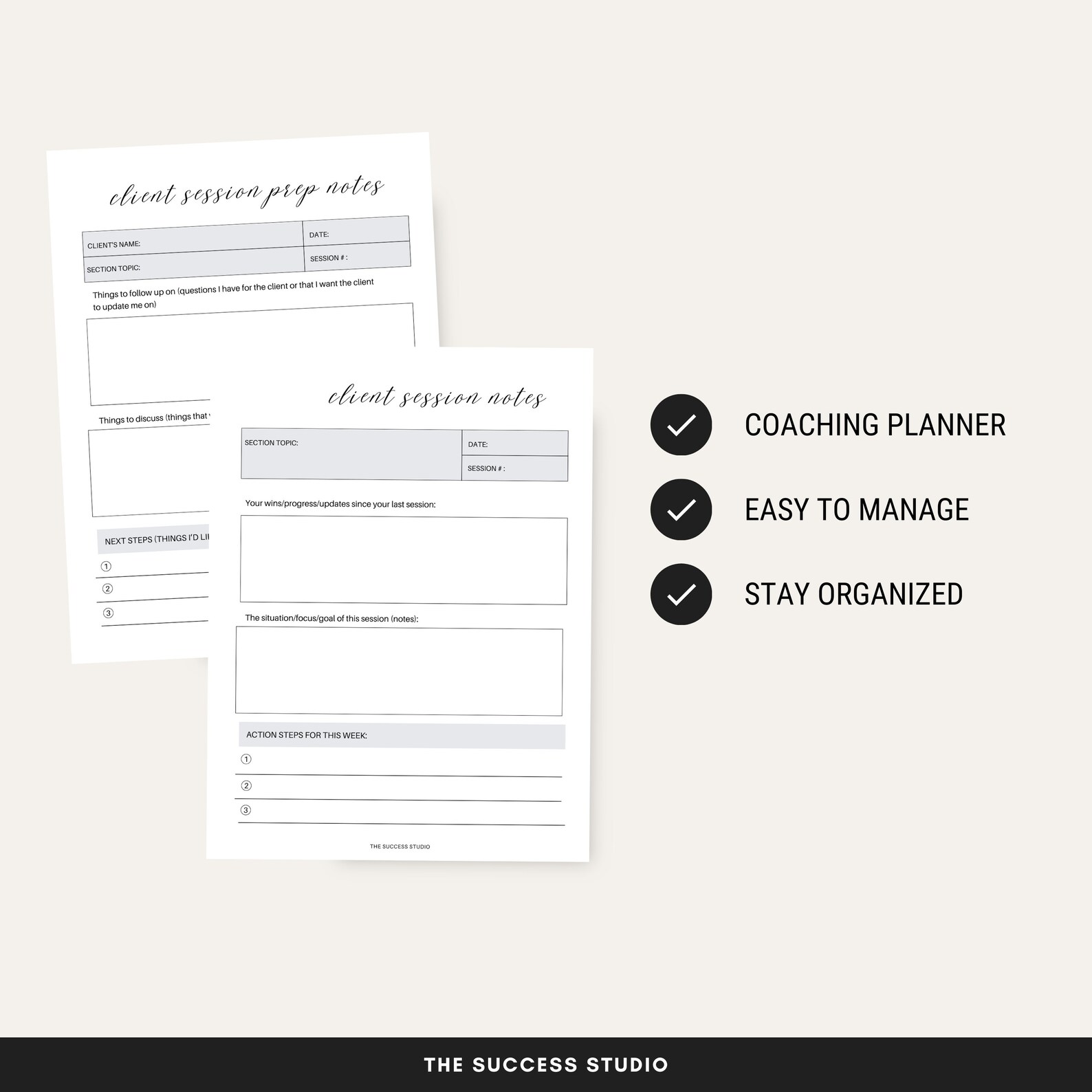 Coaching Planner Printable, Life Coach, Business Planner Template ...