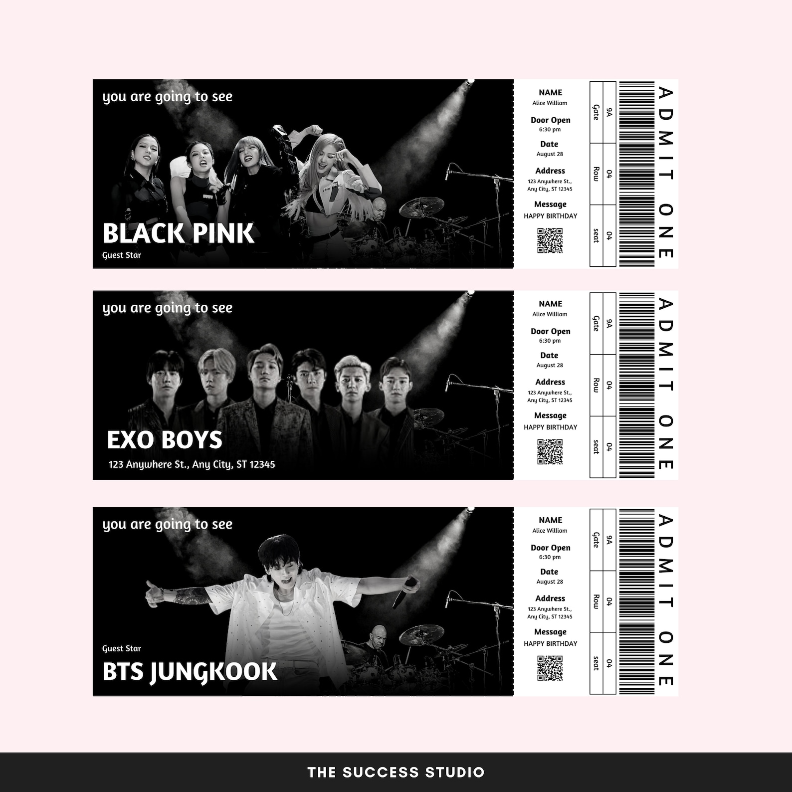 Editable Concert Ticket Canva Template, DIY Concert Ticket, Printable ...