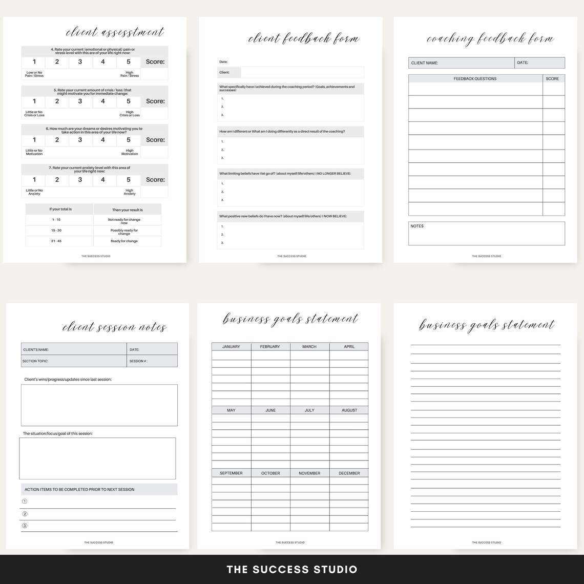 Coaching Planner Printable, Life Coach, Business Planner Template ...