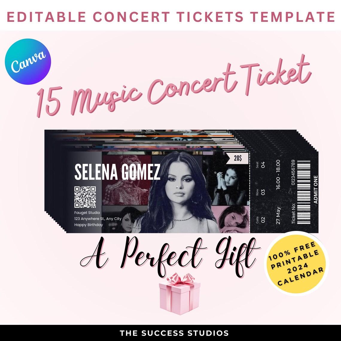 Editable Concert Ticket Canva Template, DIY Concert Ticket, Printable Custom Concert Ticket ...