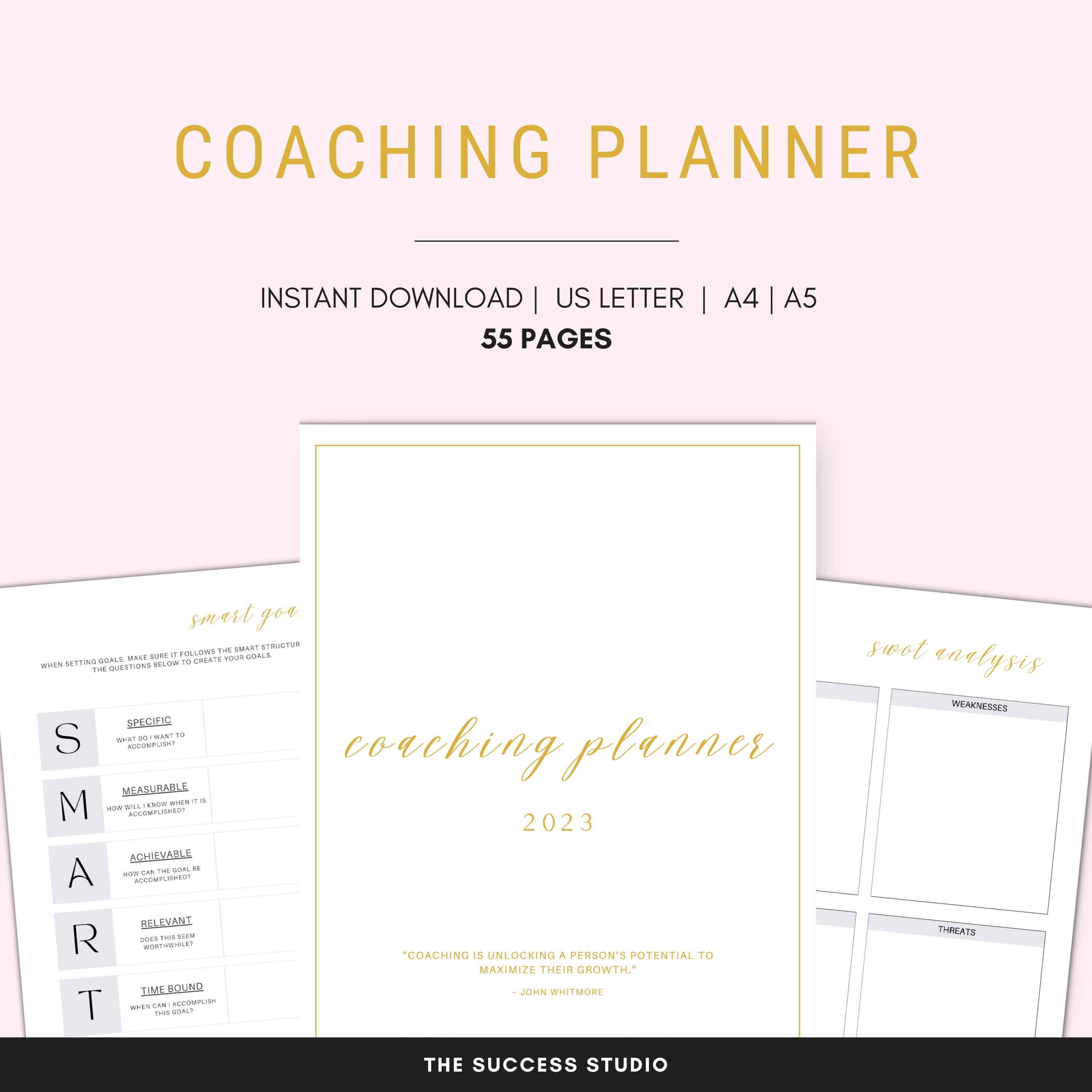 Coaching Planner Printable | Printable Life Coach Journal Pages ...