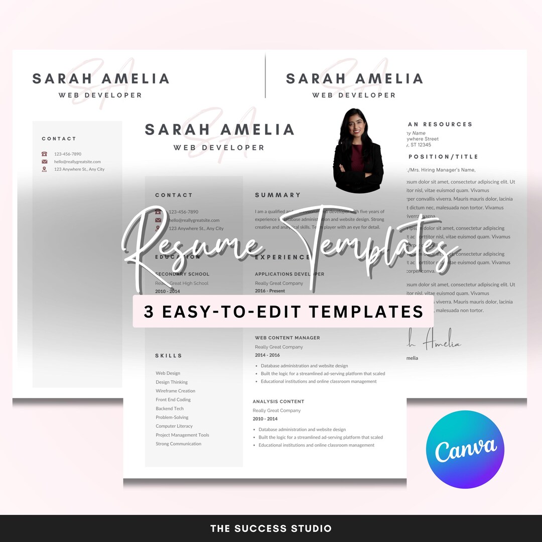 MINIMALIST Resume Template, Professional Resume Template, Modern Resume ...