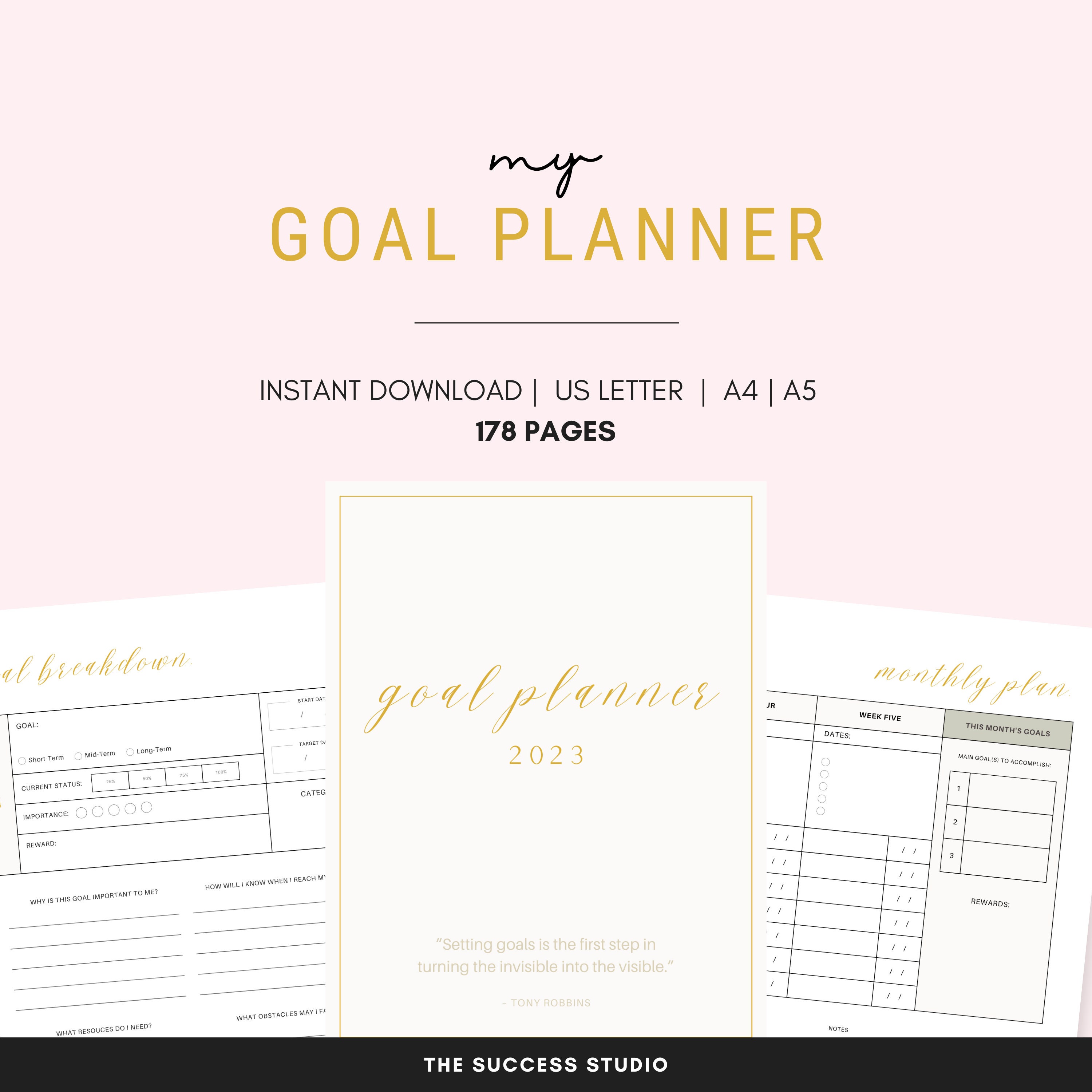 Smart Goal Template, 2023 Goal Planner, Goal Planning PDF, Digital Goal ...