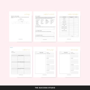 Website Planner, Website Design, Website Planning, Planning Workbook ...