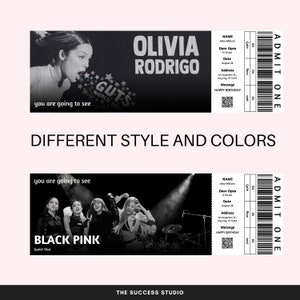 Editable Concert Ticket Canva Template, DIY Concert Ticket, Printable ...