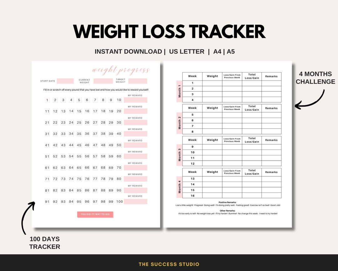 Weight Loss Chart, Weightloss Tracker, Weight Loss Tracker, Weight Loss ...