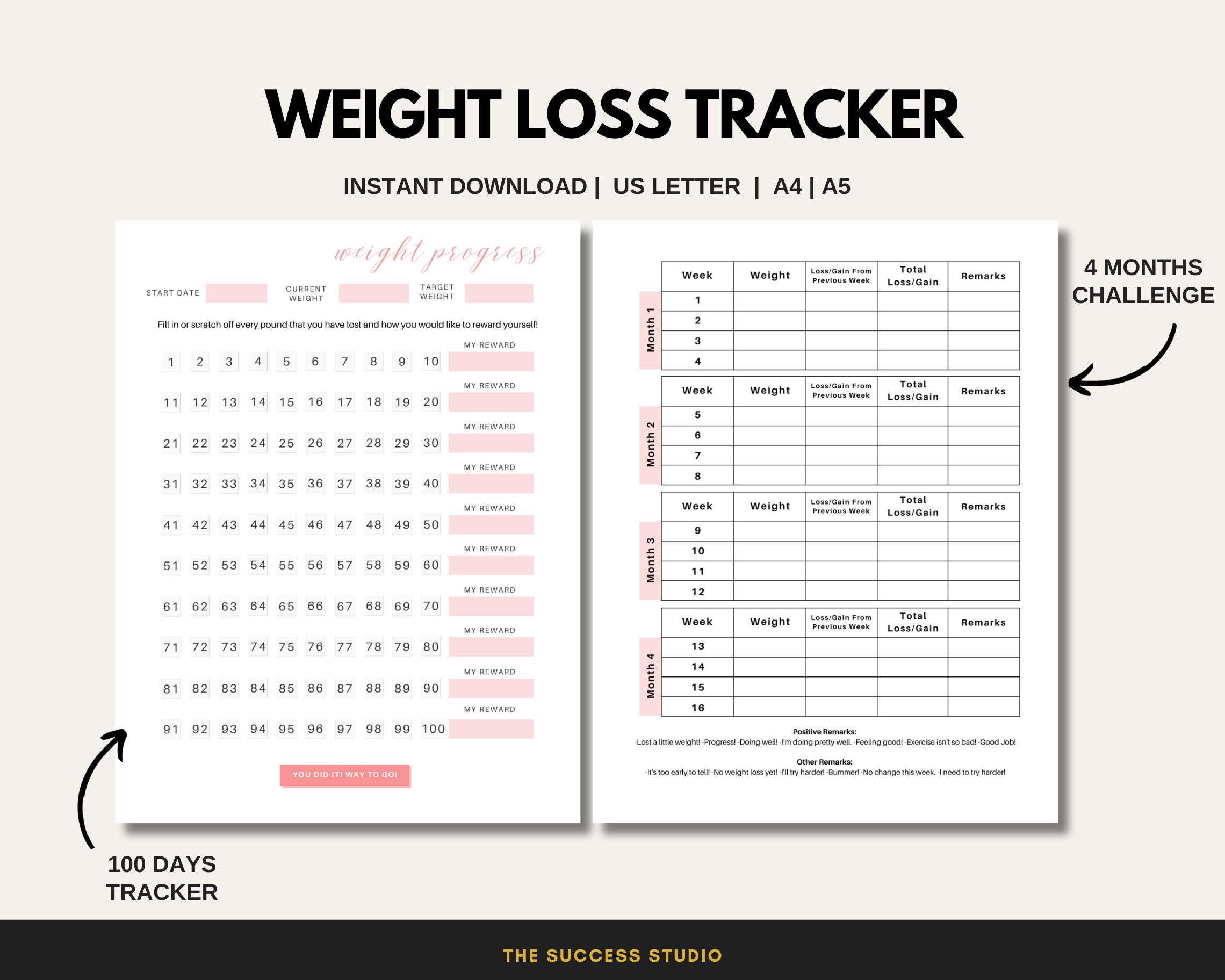 Weight Loss Chart, Weightloss Tracker, Weight Loss Tracker, Weight Loss ...