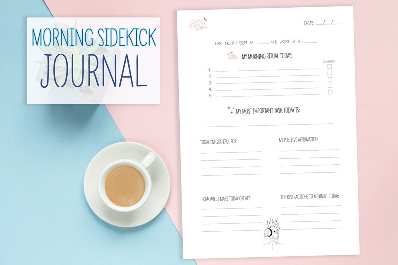 Morning Journal, Printable Journal, Morning Routine Helper, Morning ...