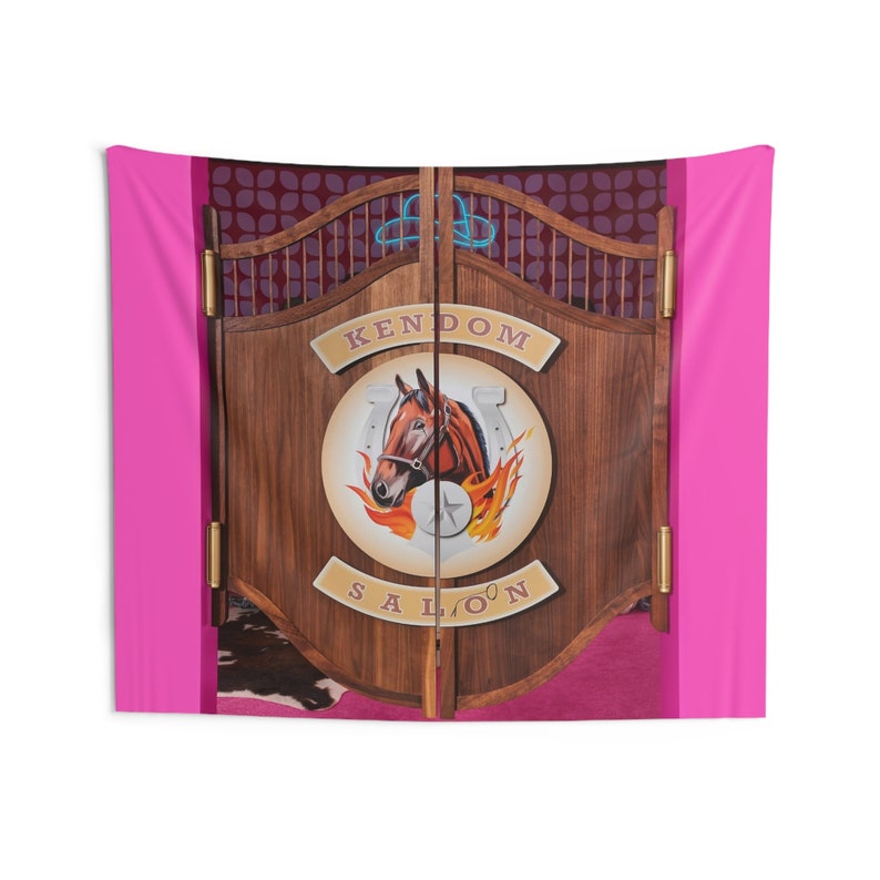 Kendom Saloon Flag, Barbie and Ken Tapestry, Barbie Movie Flag - Etsy