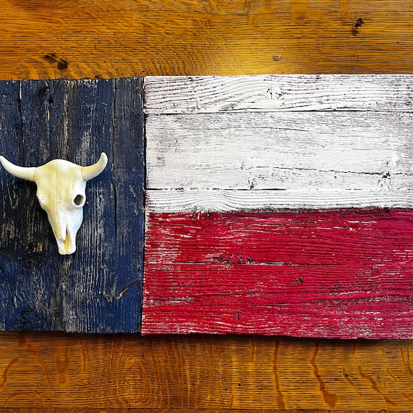 Texas Flag Cow Skull - Etsy