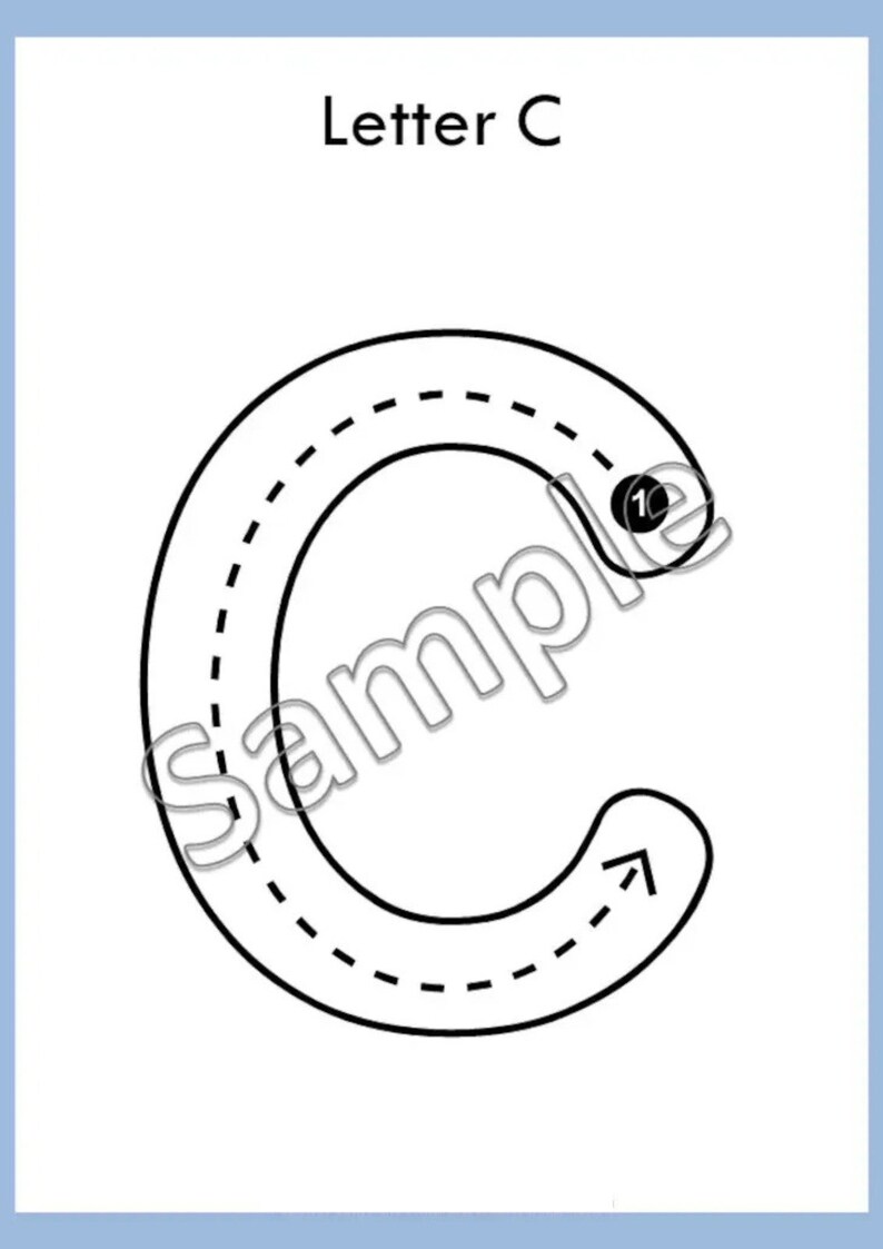 Alphabet Tracing Worksheet Printable, ABC (uppercase) Full Page Tracing ...